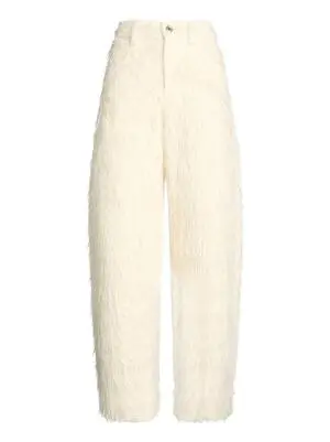 Brunello Cucinelli Brushed-felt Straight-leg Trousers - White