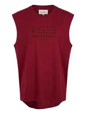 MAISON MARGIELA Printed Sleeveless T-shirt - Red