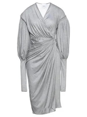 Burberry Jersey Midi Wrap Dress - Grey