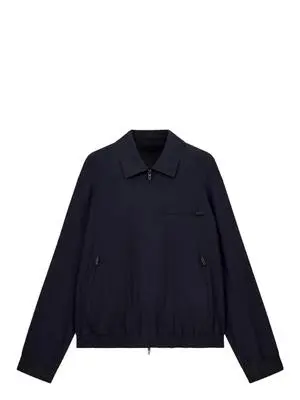 Emporio Armani Nylon Twill Travel Essential Jacket - Navy Blue