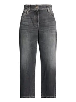 Brunello Cucinelli Straight-leg Denim Trousers - Black