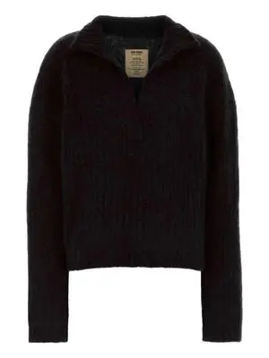 UMA WANG Long-sleeved Knitted Pullover - Black