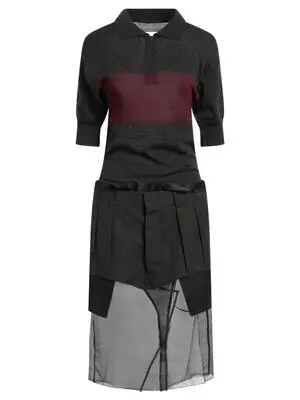 MAISON MARGIELA Twotone Knit Dress - Grey