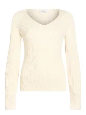 MAX MARA Max Mara Solid-Color Ribbed-Knit Sweater