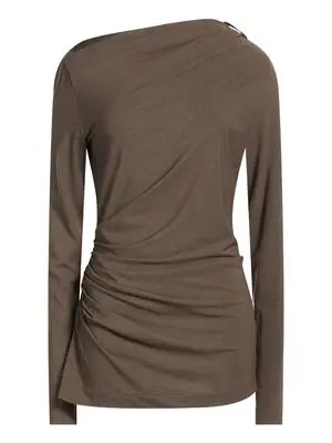 Brunello Cucinelli Plain Colour T-shirts - Brown