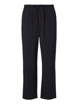 FRAME Drawstring Wool Casual Trousers - Black