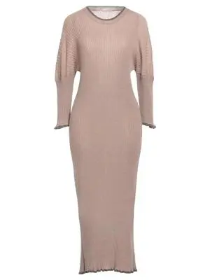 MAISON MARGIELA Two-tone Wool Dress - Light Brown