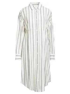 MAISON MARGIELA Striped Shirt Dress - Ivory
