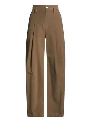 Brunello Cucinelli Wide-leg Moleskin Trousers - Green