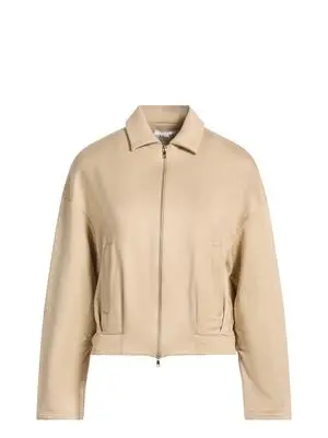 Max Mara Stretchy Fleece Track Jacket - Nude