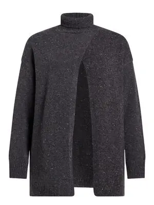 Max Mara Mélange Turtleneck Knit Pullover - Black