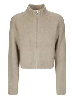 SAMSOE SAMSOE Samsøe Samsøe Sajeanne Zip-up Cardigan - Khaki