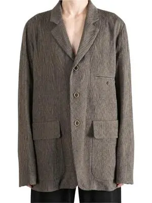 UMA WANG Long-sleeve Blazer - Grey/blue