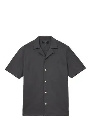 ALLSAINTS Hudson Relaxed Fit Ramskull Shirt - Black