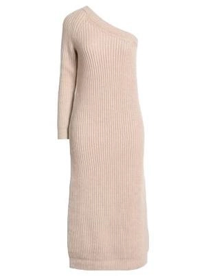 Max Mara One-shoulder Knitted Midi Dress - Nude