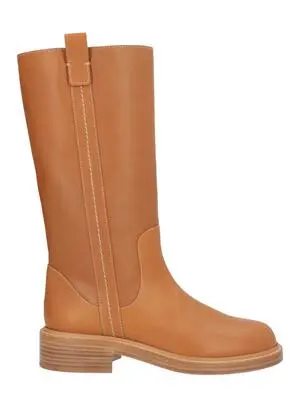 Chloé Leather Knee High Boots - Tan
