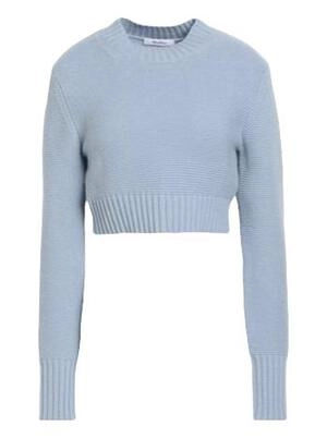 Max Mara Solidcolor Cashmere Knit Sweater Blue