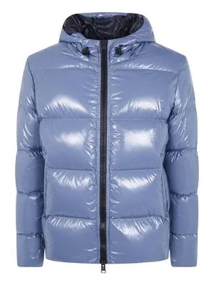 Herno Herno Quilted Hooded Down Jacket Blue