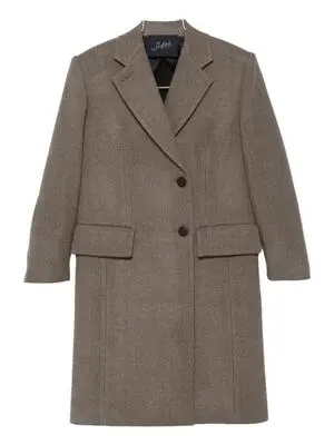 THE SEAFARER Double-breasted Belted Coat - Grey