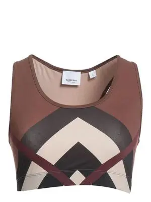 Burberry Multicolored Sleeveless Short Top - Brown