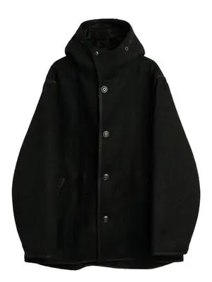 Our Legacy Reversible Hooded Wool Jacket - Black