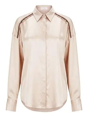 Brunello Cucinelli Casual Solidcolor Shirt Nude