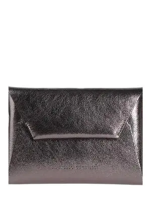Brunello Cucinelli Brunello Cucinelli Metallic Leather Clutch Black