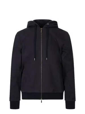 Peserico Zip-up Hooded Casual Jacket - Black
