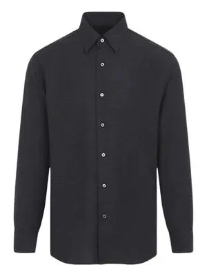 Brioni Long-sleeved Shirt - Antharacite