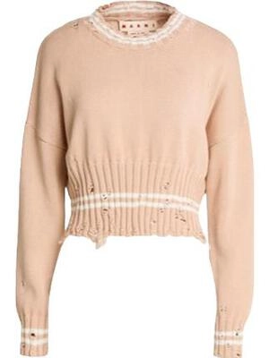 MARNI Marni Solid Color Breathable Knit Long Sleeve Top
