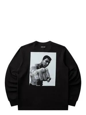 Sacai Long-sleeved Crew Neck T-shirt - Black