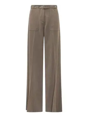 THE SEAFARER Trieste Belted Wide-leg Pants - Green
