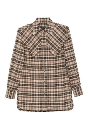 THE SEAFARER Check-pattern Western Shirt - Brown