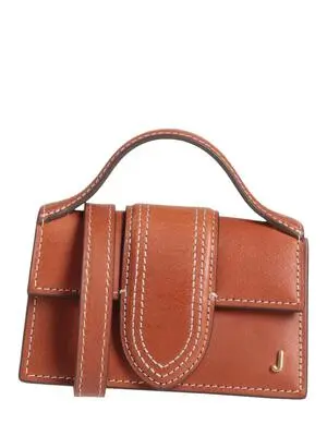 Jacquemus Mini Solidcolor Leather Handbag Brown