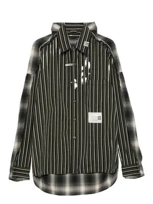 Mihara Yasuhiro Long-sleeve Striped Shirt - Black