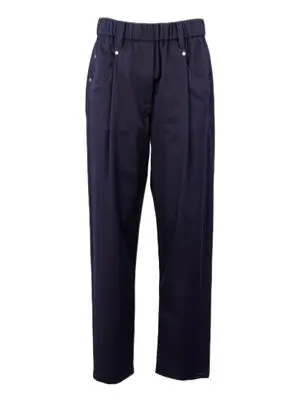 Brunello Cucinelli Elastic Waist Casual Pants - Black