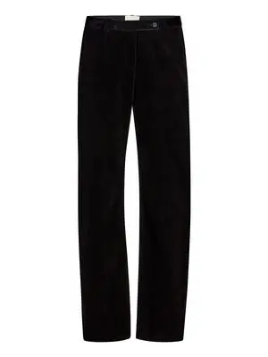 Khaite Hunter Velvet Trousers - Black