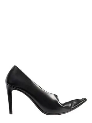 Khaite Marlene Pump In Glazed Leather - Black