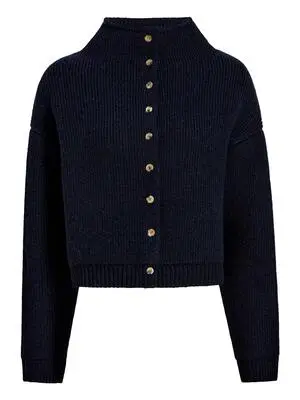 KHAITE Marjorie Cardigan In Deep Navy