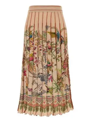Etro Printed Polyester Blend Skirt - Multicolor
