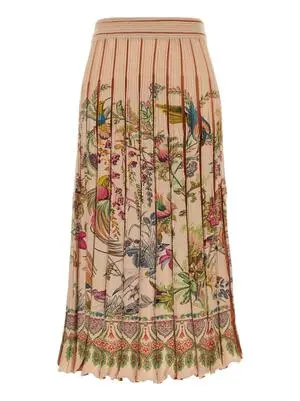 Etro Printed Polyester Blend Skirt - Multicolor