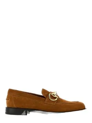 Gucci Camel Suede Boulevard Loafers - Brown