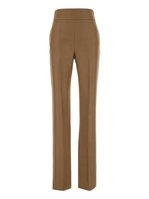 Valentino Garavani Silk And Wool Pant - Brown