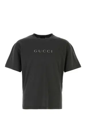 Gucci Charcoal Cotton T-shirt - Gray