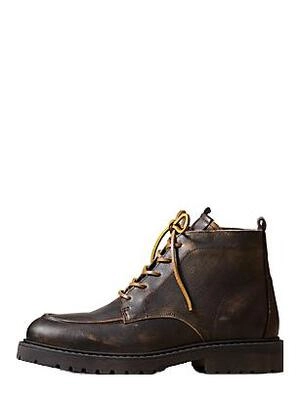 Overland S Vlad Shearling-lined Water-resistant Leather Boots - Chocolate