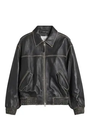DUNST Refined Leather Blouson - Brushed Black