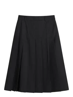 DUNST Pleated Midi Skirt - Black