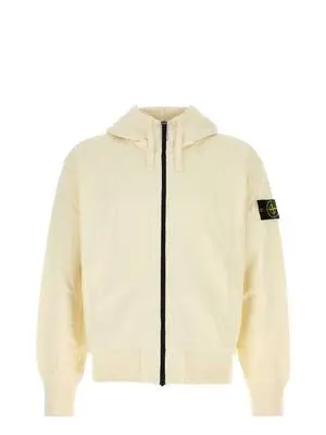 Stone Island Stone Island Men Cream Cotton Sweatshirt Yellow