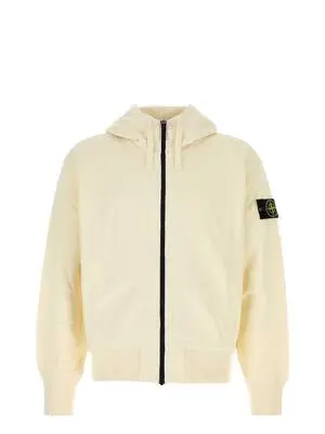 Stone Island Stone Island Men Cream Cotton Sweatshirt Yellow