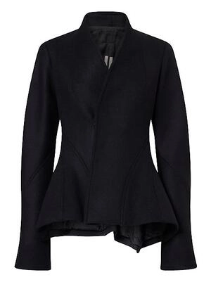 Rick Owens Moog Wrap-front Wool-blend Jacket - Black